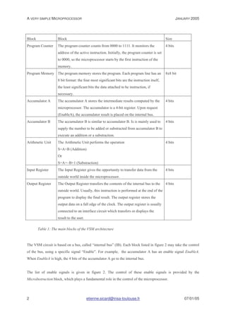 Very simple microprocessor | PDF