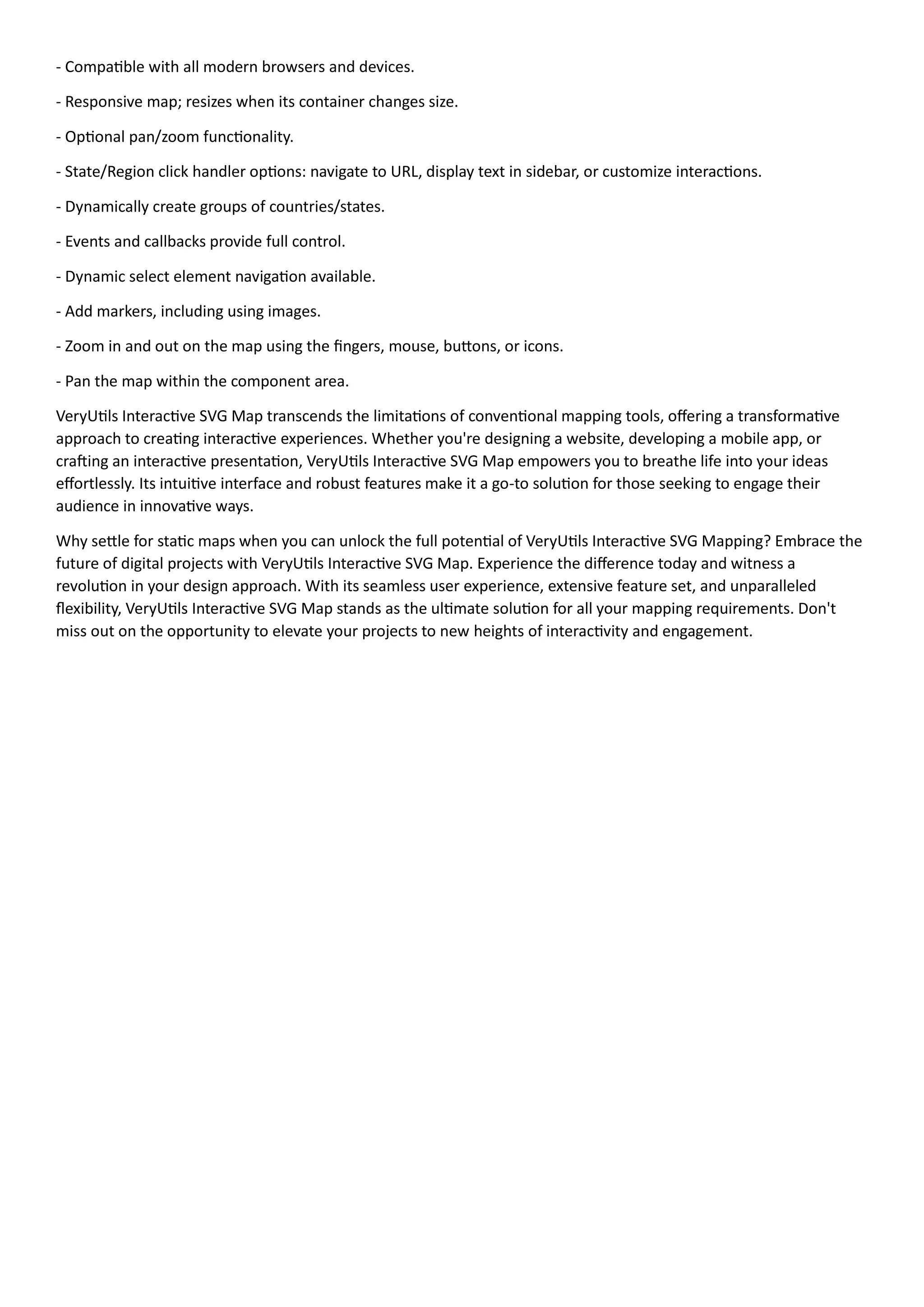 Veryutils Interactive Svg Map Is A Powerful Javascript Toolpdf