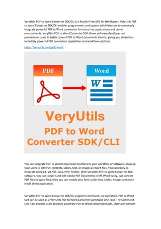 VeryUtils PDF to Word Converter SDK.docx