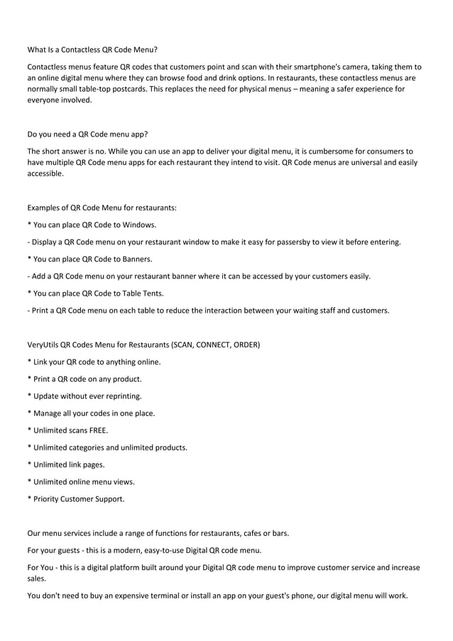 Veryutils Qr Code Menu Docx