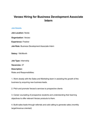 Verzeo Hiring for Business Development Associate Intern.pdf