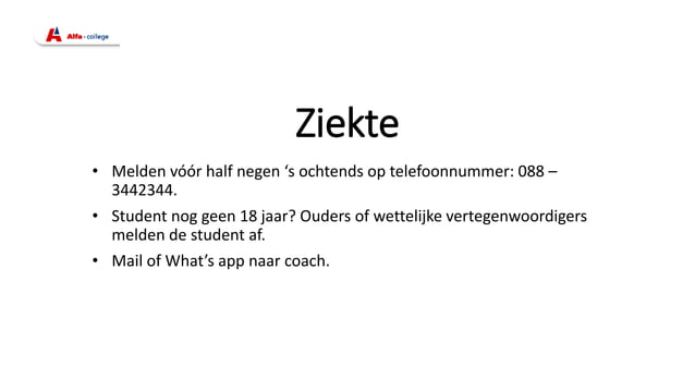 Verzuim, ziekte en absentie | PPT