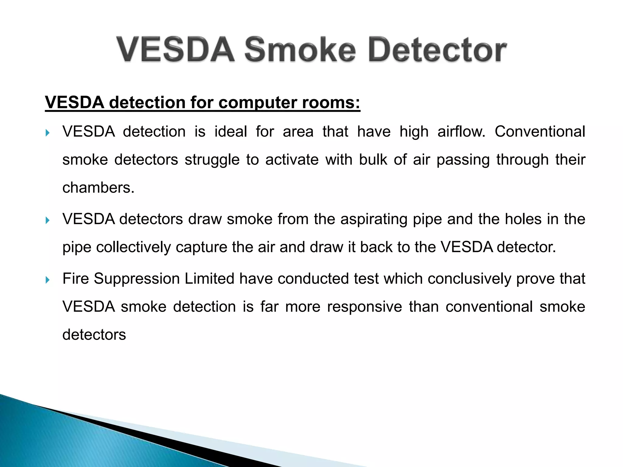 very early smoke detection apparatus system - Vesda | PPTX
