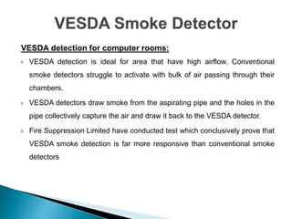 very early smoke detection apparatus system - Vesda | PPTX