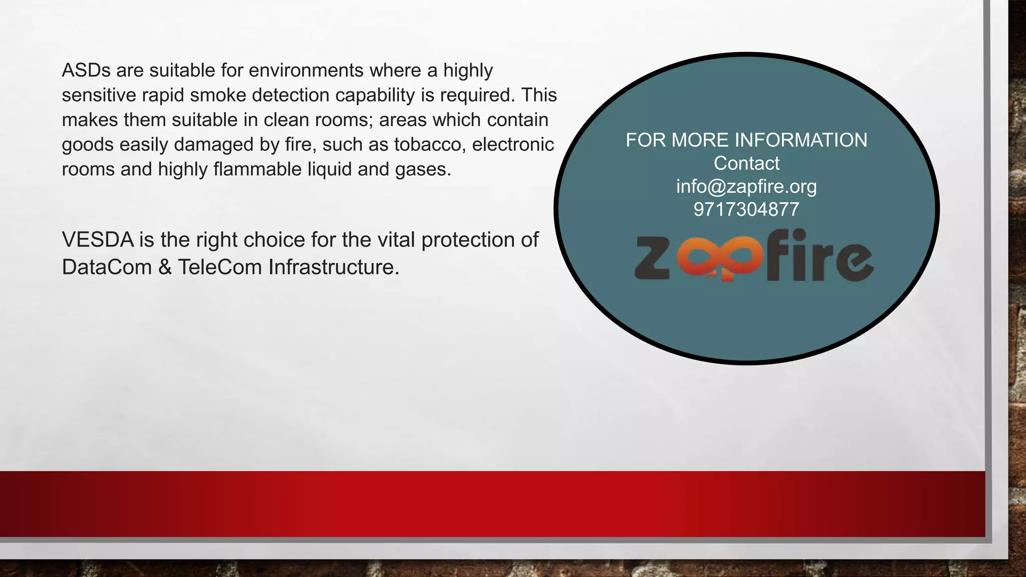 Vesda - Very Early Smoke Detection Aspirator | PPTX