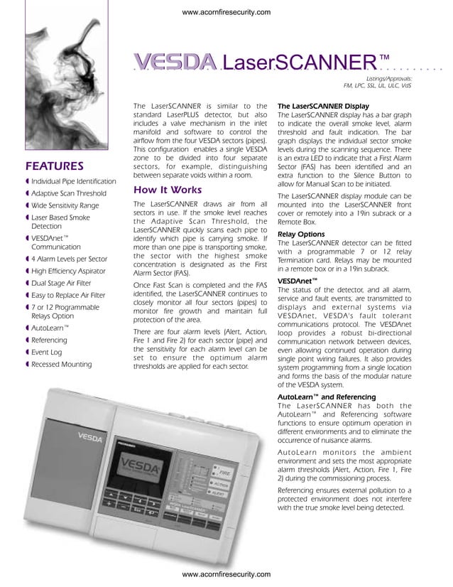 Vesda vls laser scanner data sheet | PDF | Indoor Environmental Quality ...