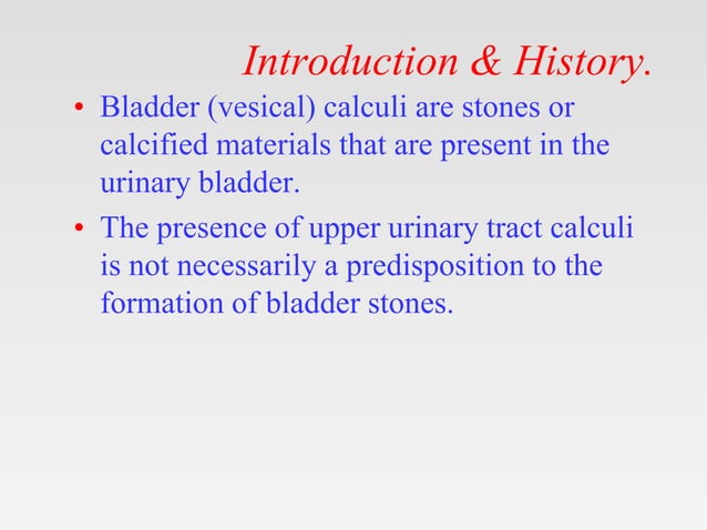 Vesical calculus.pptx | Chemistry | Science