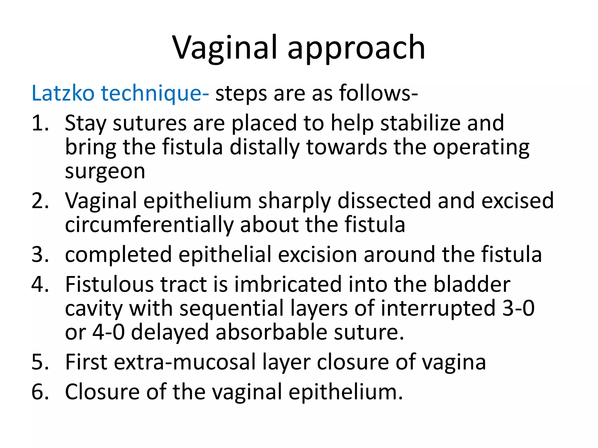 Vesico vaginal fistula | PPTX