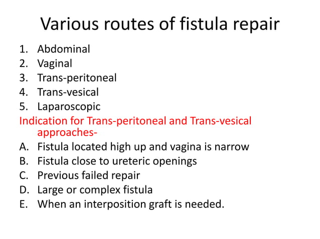 Vesico vaginal fistula | PPTX | Pregnancy | Reproductive Health