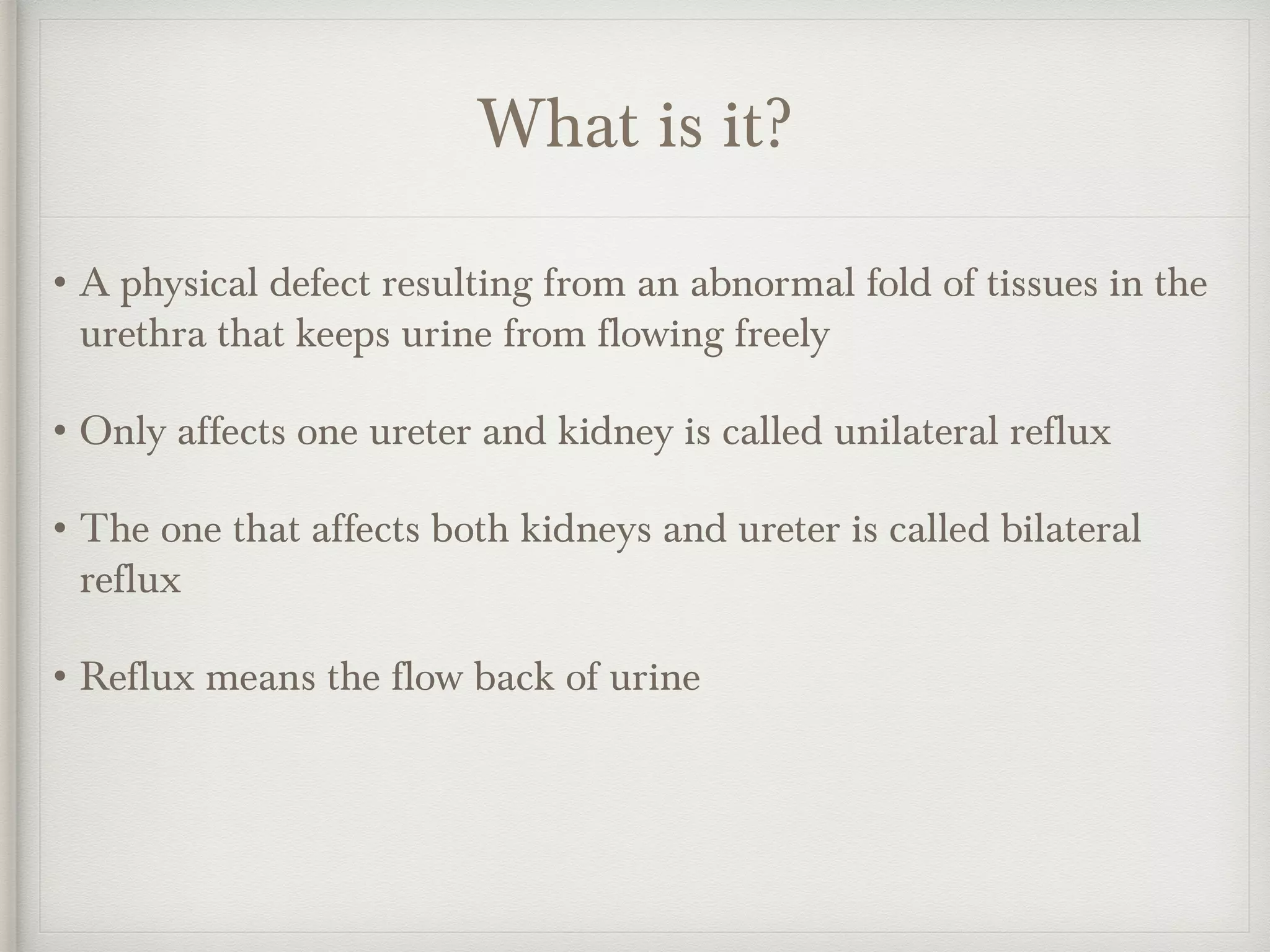Vesicoureteral reflux period 1 | PPT
