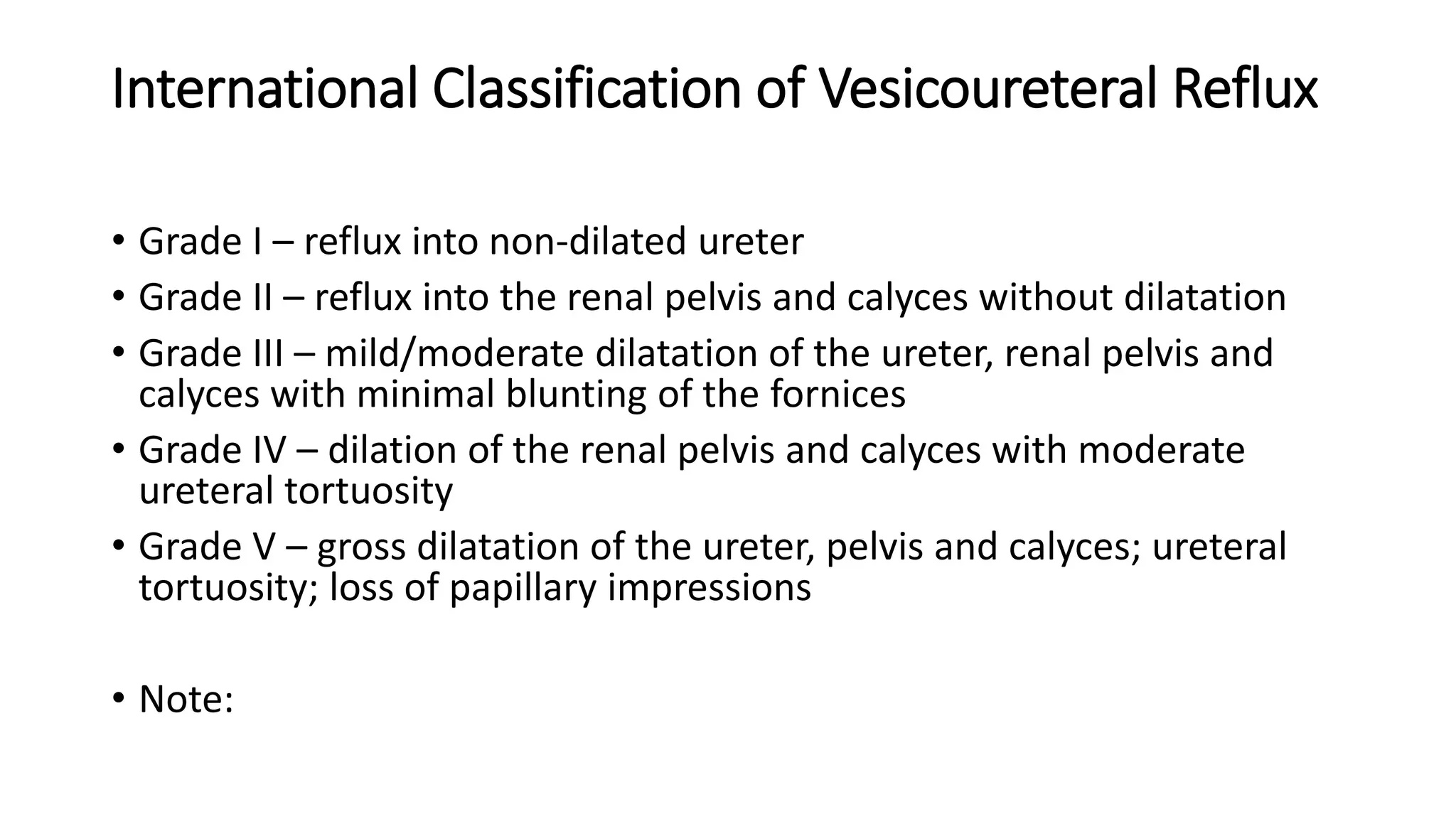 Vesicoureteric reflux by dr emmanuel, godwin | PPTX