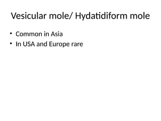 vesicular mole.pptx gestational trophoblastic | PPTX