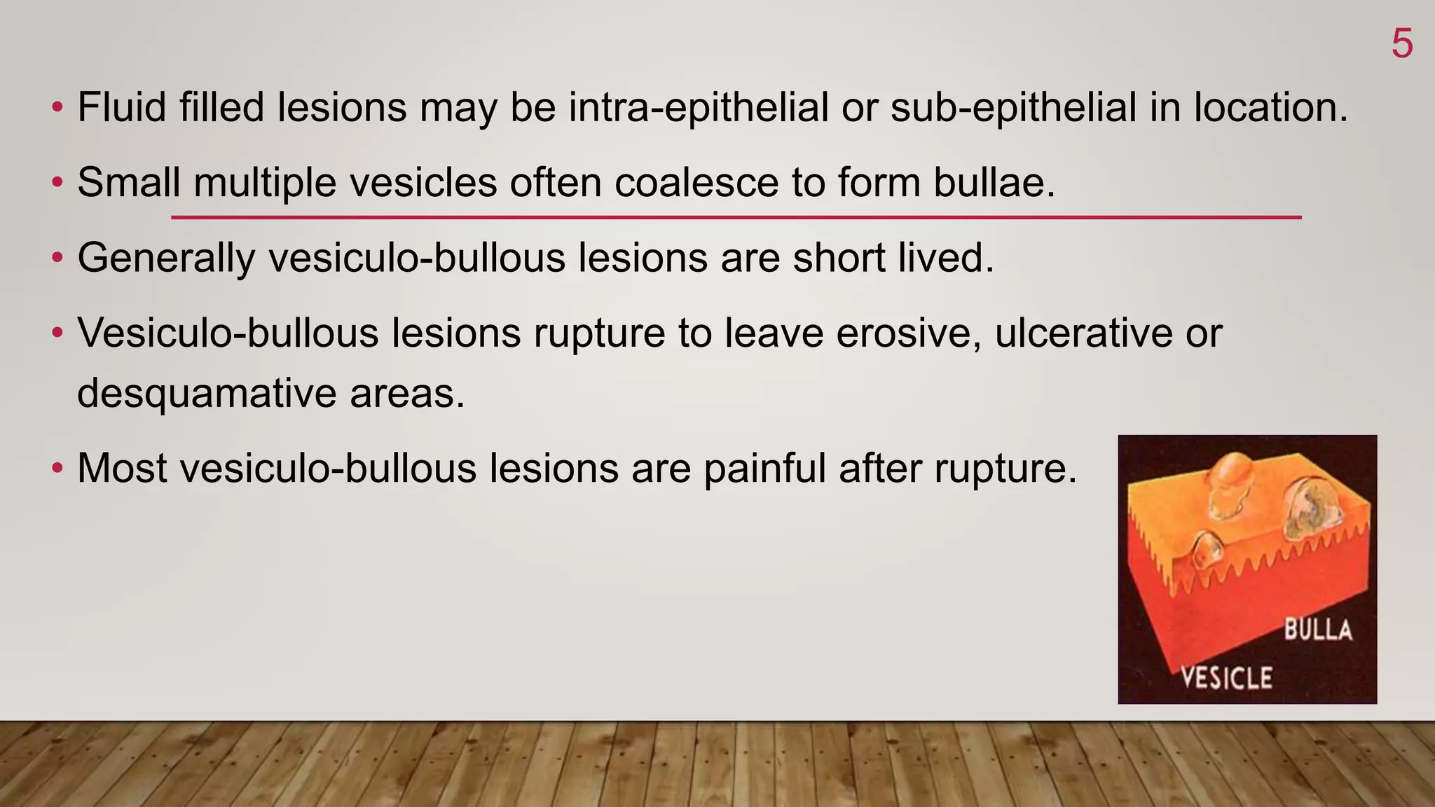 Vesiculo bullous lesions of oral cavity | PPTX