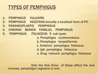 ORAL VESICULOBULLOUS LESION | PPTX