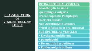 VESICULO BULLOUS LESIONS | PPTX