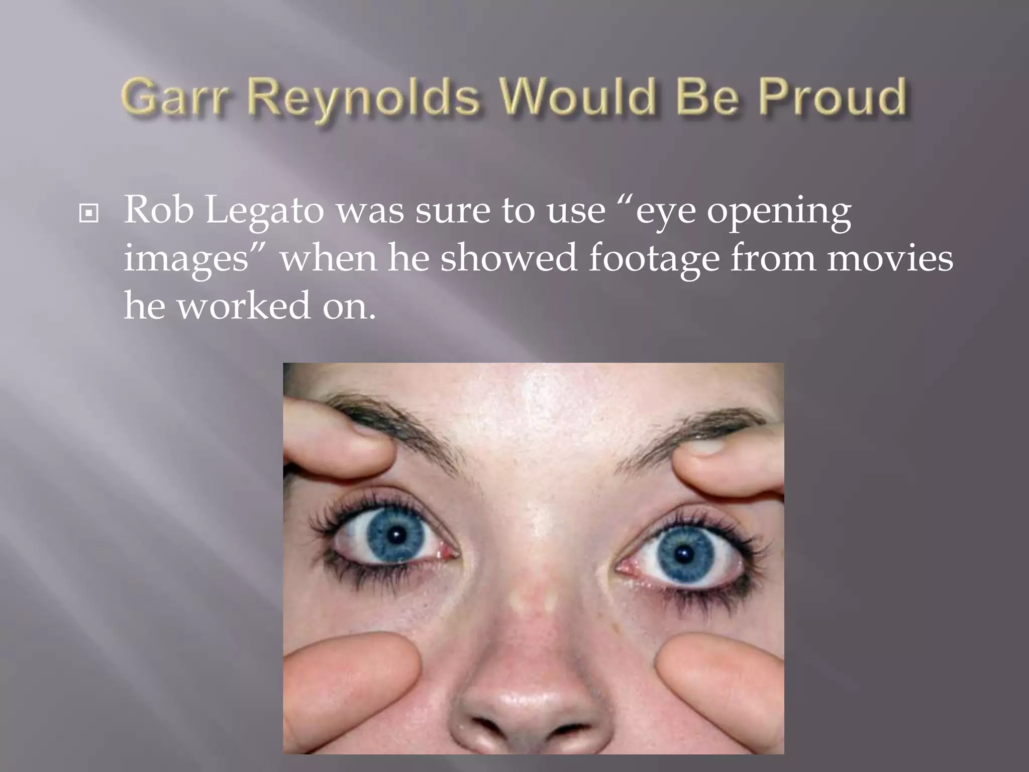 Rob Legato's Ted Talk Review | PPTX