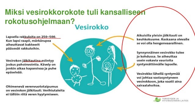 Vesirokko rokotusohjelmassa mita saatu aikaan