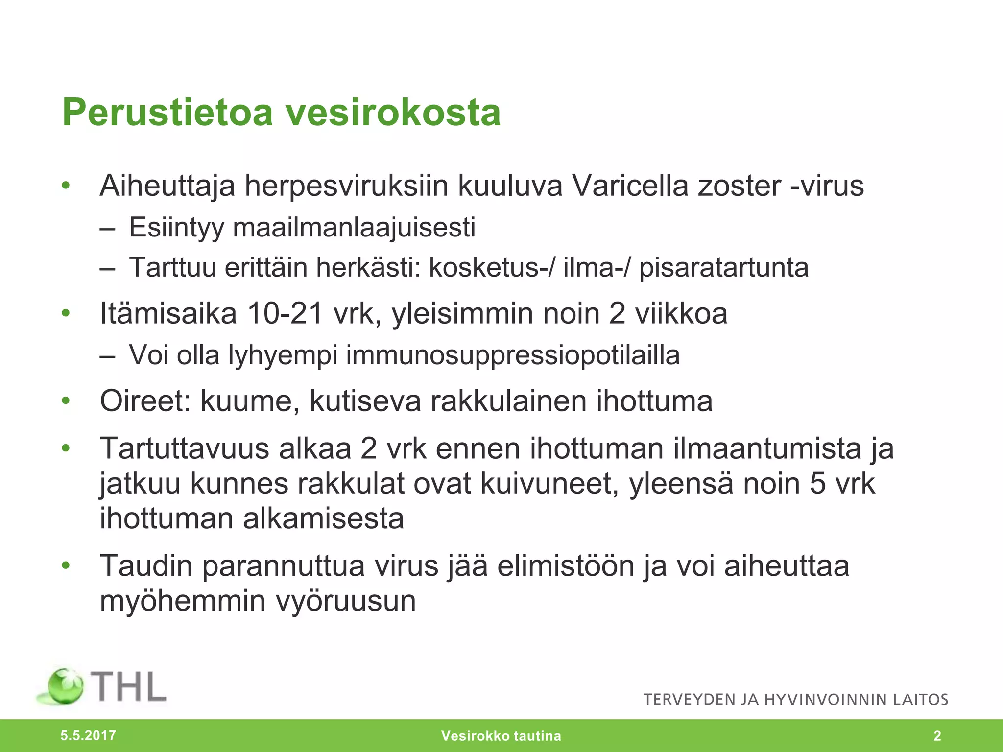 Vesirokko tautina - Miksi rokottaa? | PDF