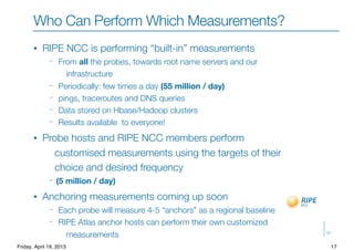 Largest Active Measurements Network: RIPE Atlas | PPT