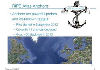 Largest Active Measurements Network: RIPE Atlas | PPT