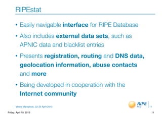 SEE as seen by RIPEstat in BGP | PPT
