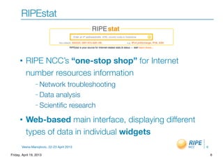 SEE as seen by RIPEstat in BGP | PPT