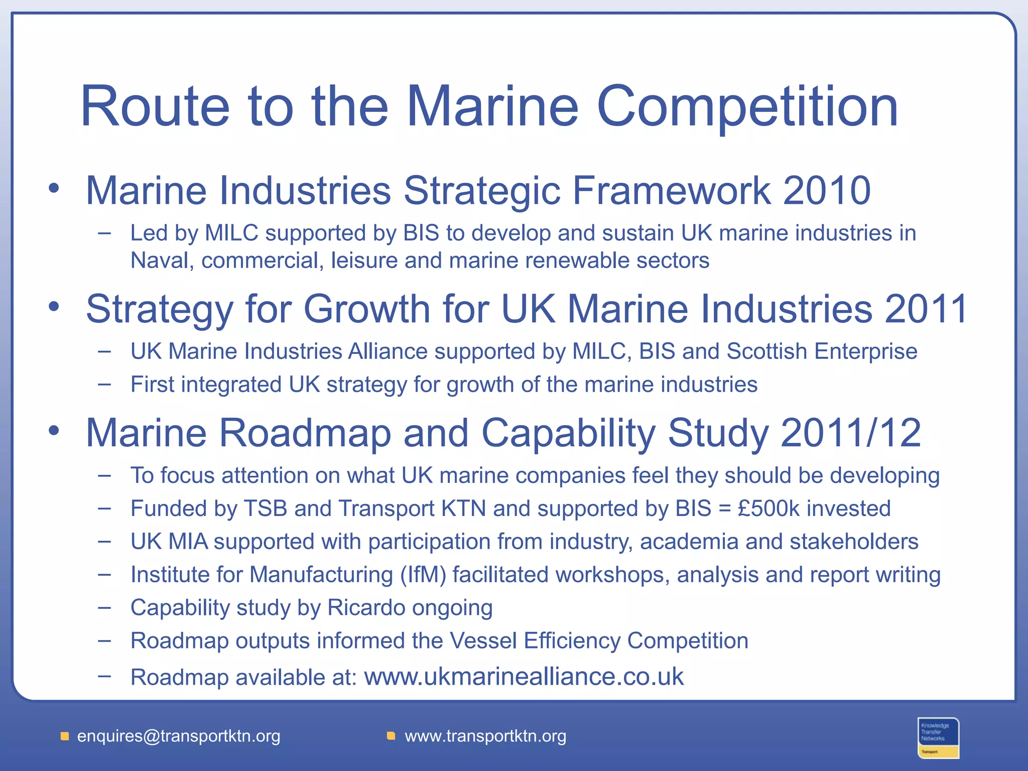 Vessel efficiency UKMIA Adrian Waddams | PPT
