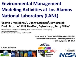 Environmental Management Modeling Activities at Los Alamos National ...