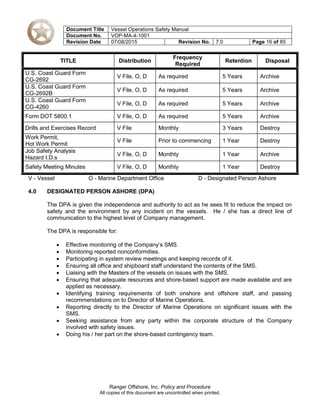 Vessel operations safety manual | PDF