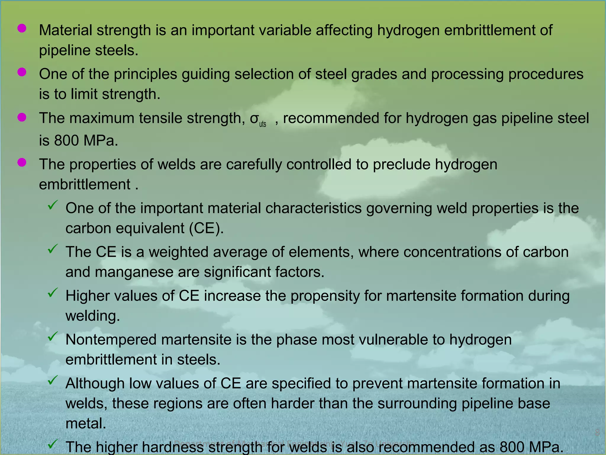 Vessels and pipelines of hydrogen gas | PPT