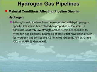 Vessels and pipelines of hydrogen gas | PPT