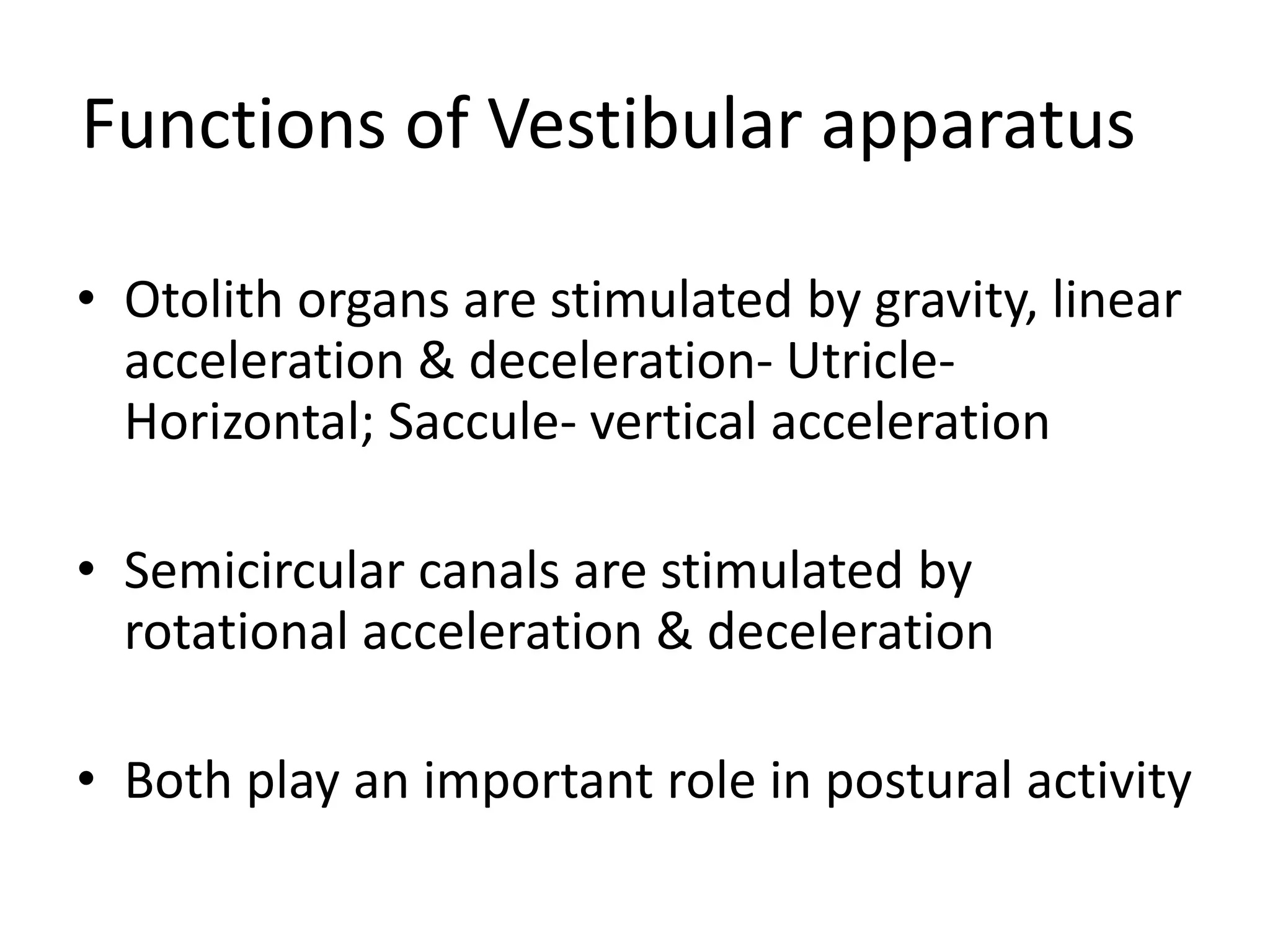 Vestibular apparatus | PPTX | Brain and Nervous System Disorders ...