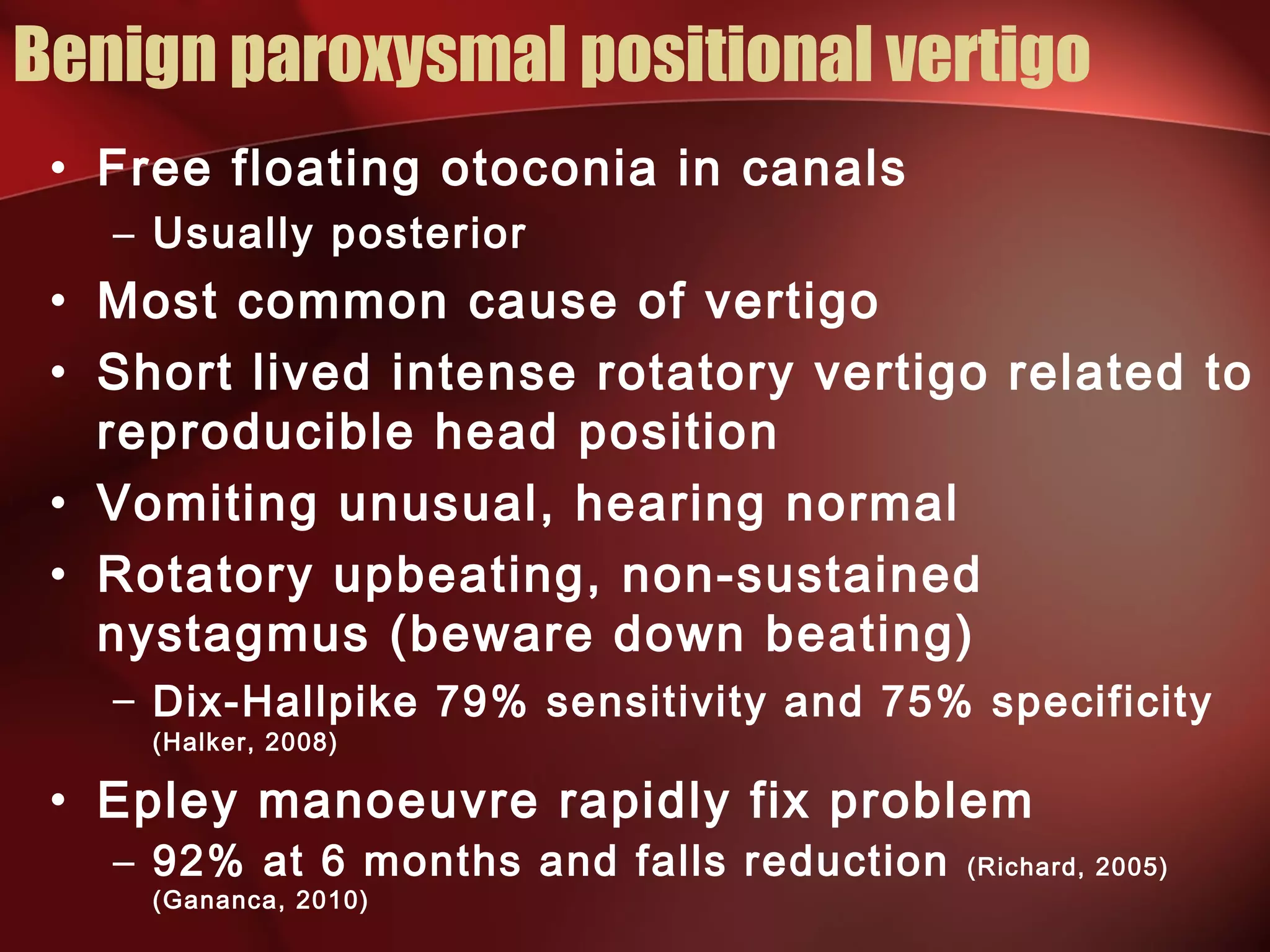 Vestibular assessment | PPT