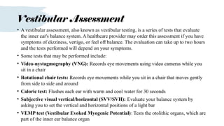 VESTIBULAR ASSESSMENT AND MANAGEMENT 2.pptx