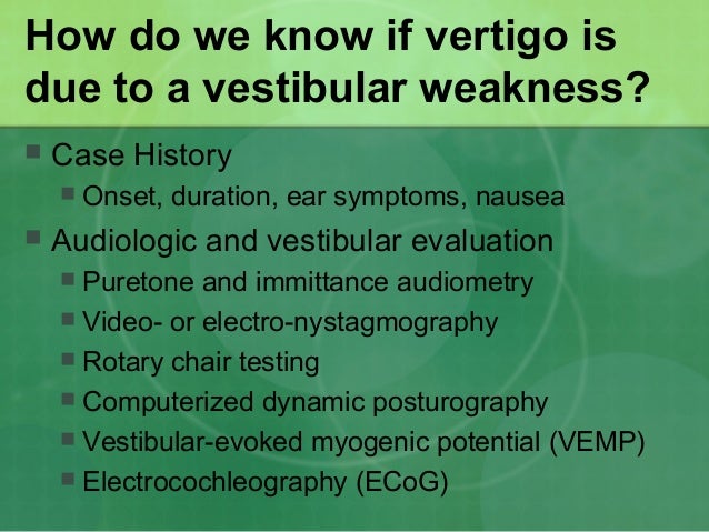 Vestibular disorders