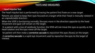 Vestibular Disorders and their dysfunctions | PPTX