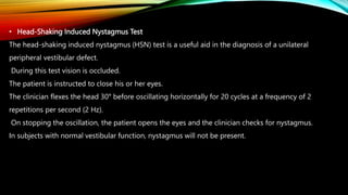 Vestibular Disorders and their dysfunctions | PPTX