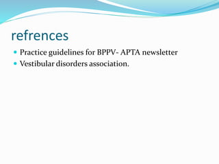 Vestibular disorders and rehabilitation | PPTX