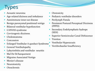 Vestibular disorders and rehabilitation | PPTX | Brain and Nervous ...