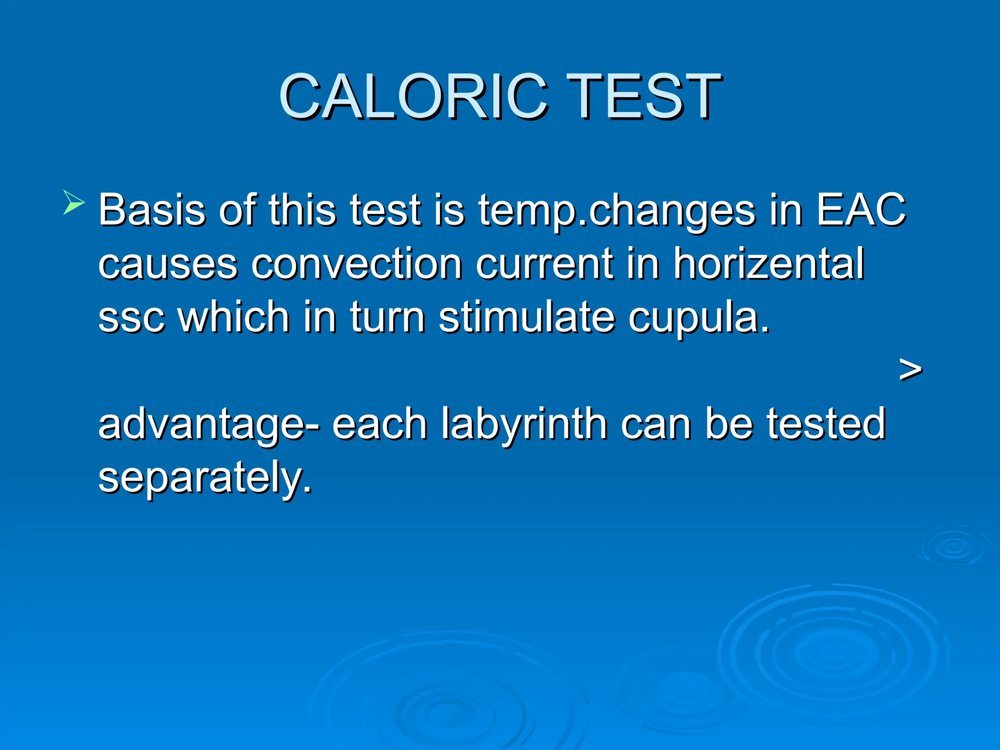 Vestibular F TEST for vestibular Function | PPT