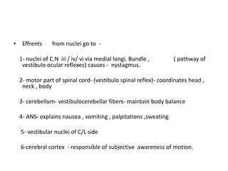 Vestibular function test (dr.rajeev gupta,igmc shimla) | PPTX