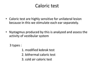 Caloric Test