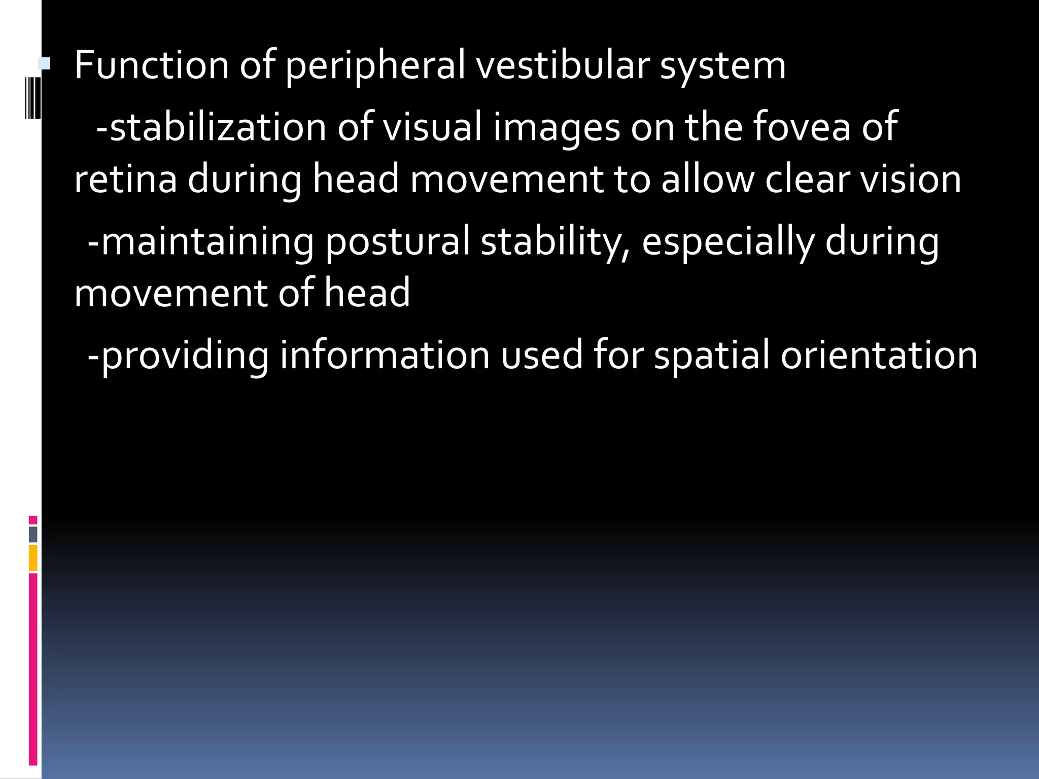Vestibular function test and its clinical examination | PPTX