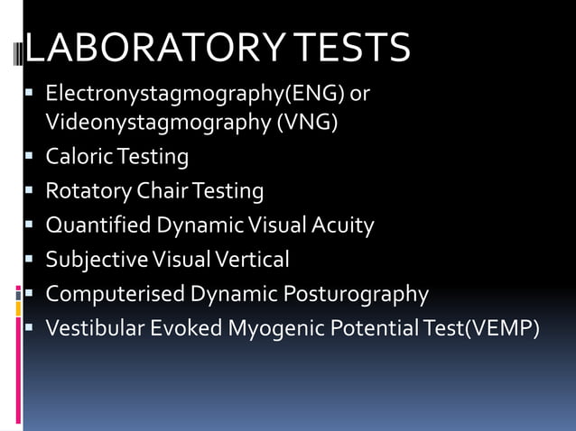 Vestibular function test and its clinical examination | PPTX