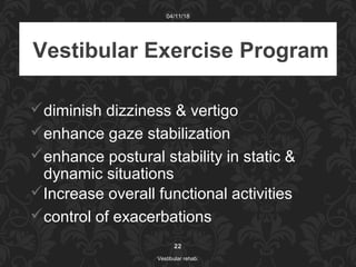 Vestibular rehabilitation | PPT