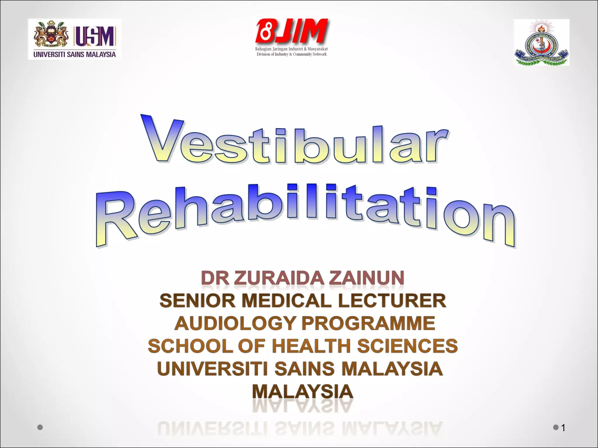 Vestibular rehabilitation 3 | PPT