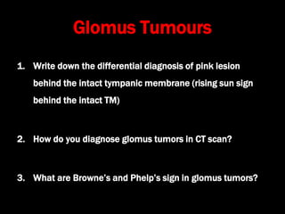 Vestibular schwannoma and glomus tumors | PPT