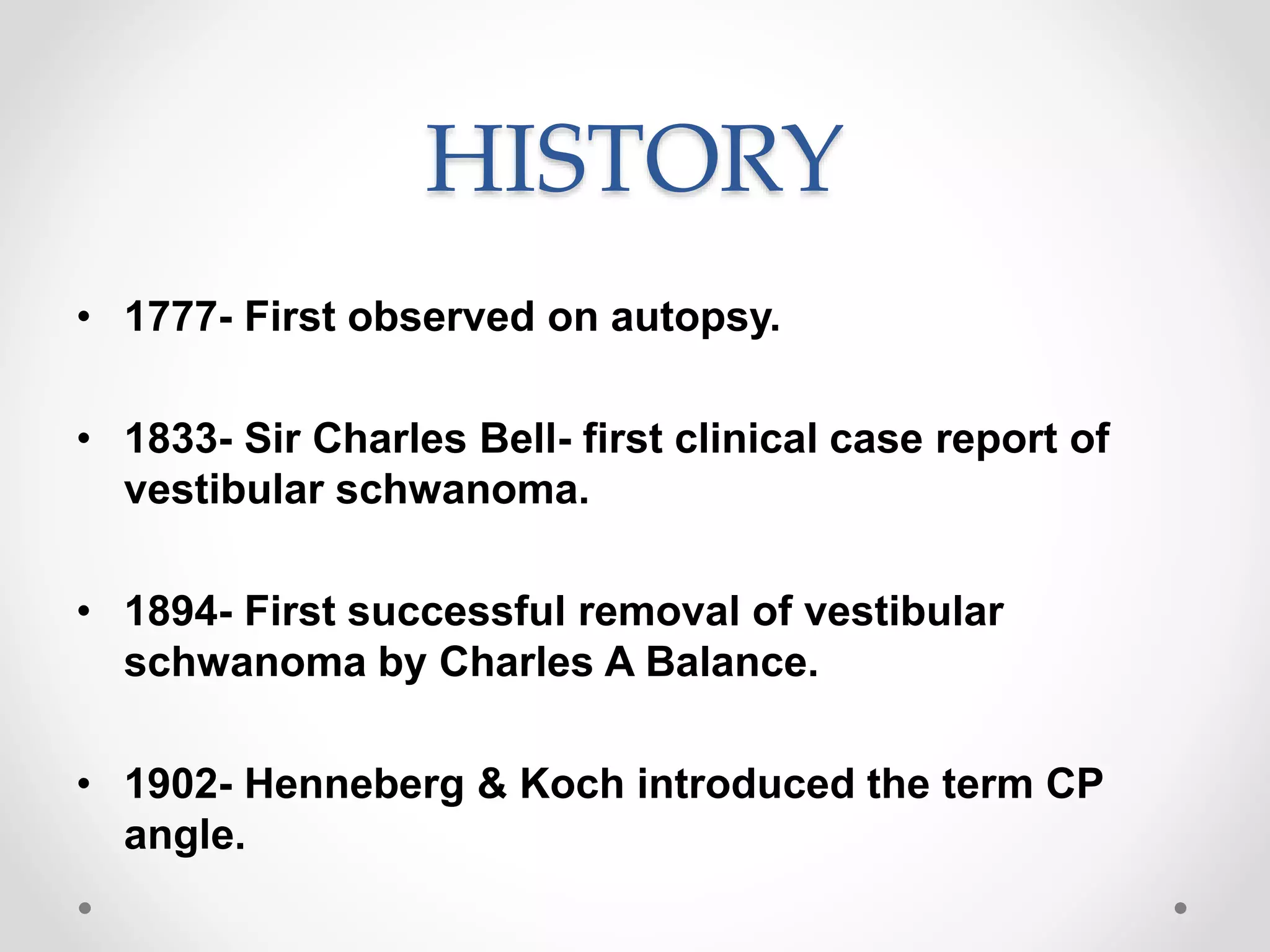 Vestibular schwannoma chiru | PPTX