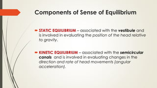 Vestibular system -Maintenance of Balance and Equilibrium | PPTX