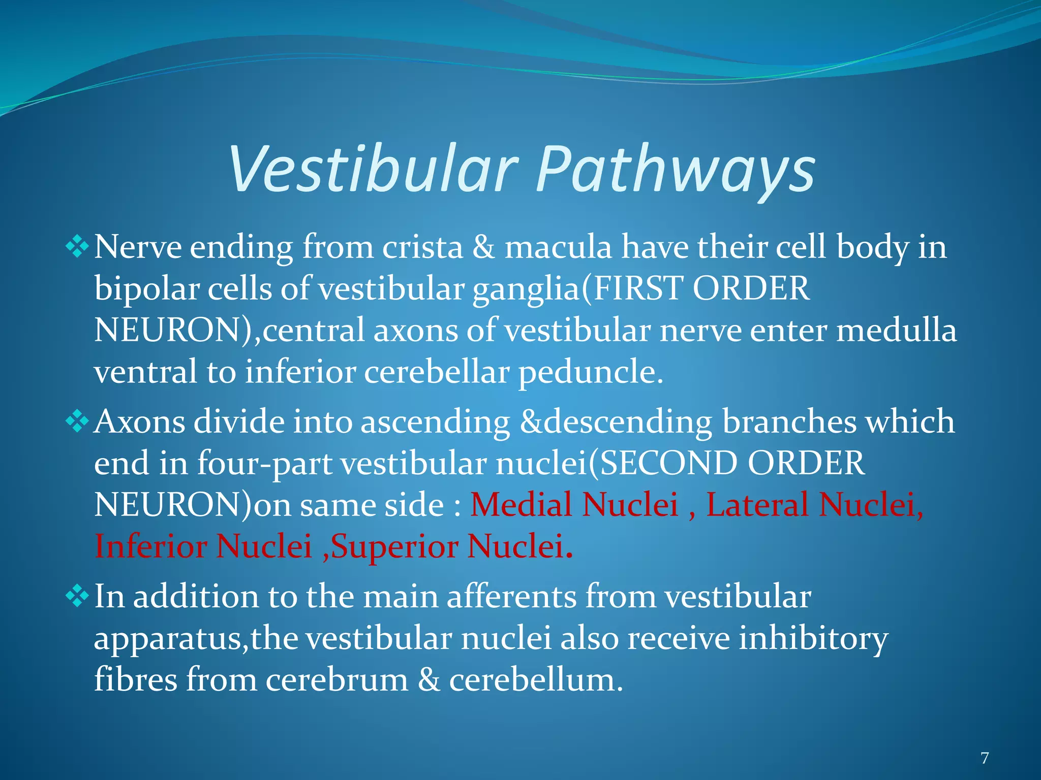 Vestibular system | PPTX